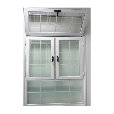 Cina KDSBuilding Colore bianco Finitura mulino Griglia di sicurezza francese Finestra a battente in alluminio per bagno in vendita