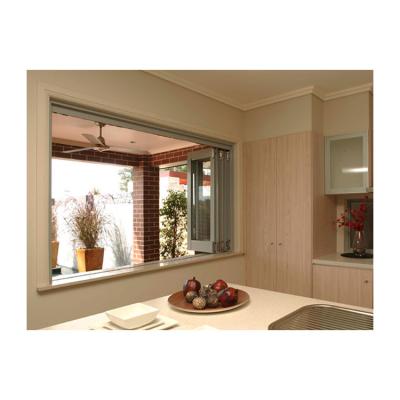 Cina KDSBuilding Europe Stile Tempered Double Glass Slim Profile Folding Aluminum Window Design In Pakistan in vendita