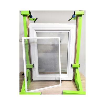China Hoogwaardig Amerika Plastic UPVC Vinyl USA Swing Operator Open Custom Hand Casement PVC Crank Windows Met Fly Screen Te koop