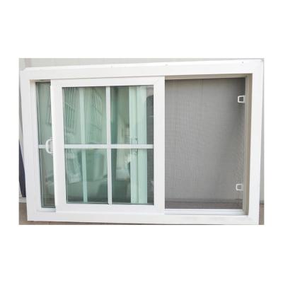 China KDSConstrucción de estilo francés Fabricación de alta calidad Ventanas de triple acristalamiento Vinyl Upvc Ventana con mosquiteros en venta