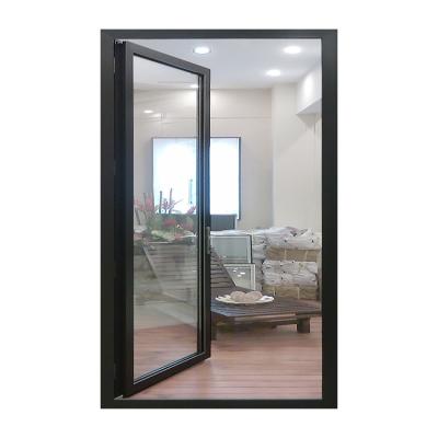 Cina Giubbotti a risparmio energetico all'interno Grill Design Single Pane Tempered Glass Aluminum Casement Porta d'ingresso in vendita