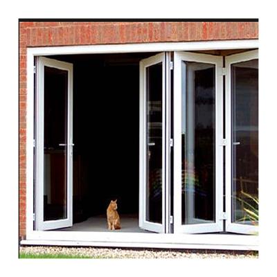 Cina KDSBuilding Termale Freno Aluminio Patio Bianco Doppio Basso E Vetro Acrilico Porta Scorrevole Pieghevole in vendita