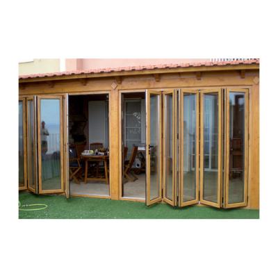 China KDSBuilding Exterior Accordion Thermal Break Glijdend Low E Glass Bi Klappende deuren voor patio gebruik Te koop