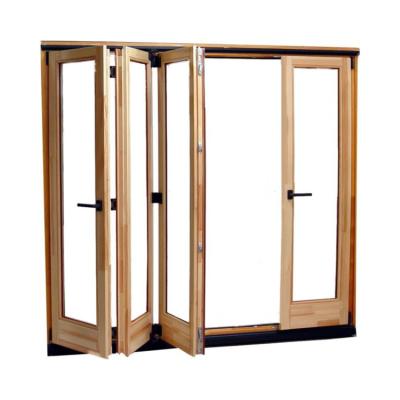 China China Design AS2047 Schalldicht Außen Holz Farbrahmen Aluminium Bifold Tür zu verkaufen