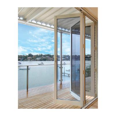 China China Einbrechersicherheit Horizontales Gleitende Weißguss Aluminium Klapptüren Patio-Designs zu verkaufen