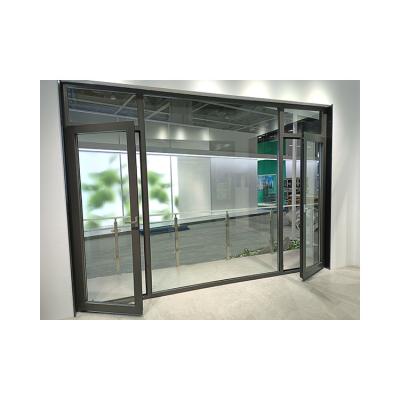 China Impacto del huracán Exterior francés de vidrio doble Casamento de aluminio Ventanas y puertas para casa en venta