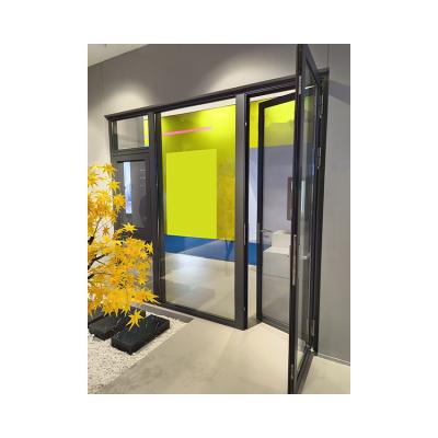 China Aluminium grote glasvezel deur met sensor voor de ingang van het huis Te koop