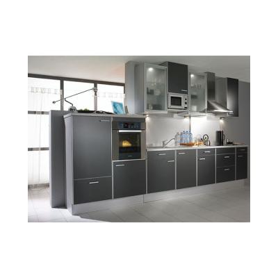 Cina Fibra di cartone Moderno Design Modulare Cucina Custom Armadio Nero Con Maniglia Pulita Meno Look in vendita