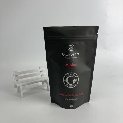 Cina L'abitudine ha stampato i sacchetti di plastica all'ingrosso le borse d'imballaggio che del tè del commestibile stanno sulle borse della chiusura lampo per la polvere del caffè del tè in vendita
