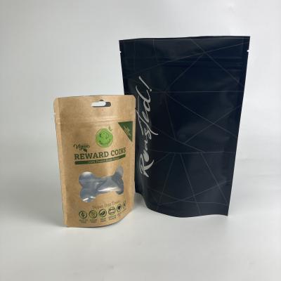 Cina L'abitudine ha stampato il supporto risigillabile della carta kraft sui sacchetti a chiusura lampo sta sulle borse della chiusura lampo per alimento per animali domestici con la finestra in vendita