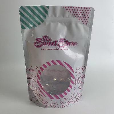 Cina Su ordinazione stampati stanno sulla borsa d'imballaggio di mylar di rivestimento lucido a chiusura lampo con la chiara finestra per la caramella del commestibile in vendita