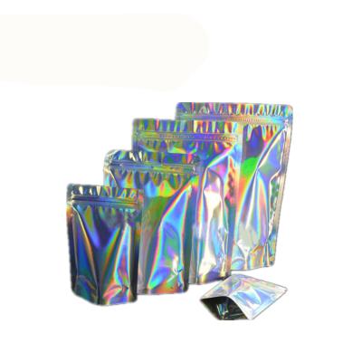Cina La stagnola ha laminato la borsa su ordinazione della chiusura lampo di Mylar del sacchetto del supporto di abitudine dell'ologramma del laser su in vendita