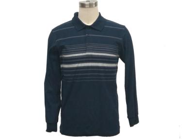 Cina Le camice di polo del piquè degli uomini molli, magliette lunghe di polo della manica degli uomini con il piano tricottano il collare in vendita