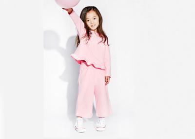 Cina Insieme grazioso degli indumenti da notte delle bambine del cotone, bordo a forma di petalo dei vestiti di sudore delle ragazze in vendita