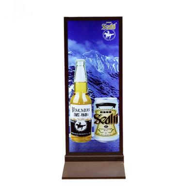 China señalización interior del sizeblack gráfico grande de los 60x160cm con la torre doble illuniated del lightbox de la exhibición del soporte del foor del tótem de los lados en venta