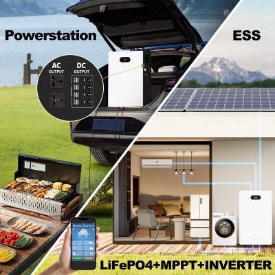 중국 전력 발전소 뱅크 온인원 인버터 하이브리드 오프 그리드 AC 5kw 10kw 15kw 20kw 태양 리?? LiFePO4 에너지 저장 배터리 시스템 판매용