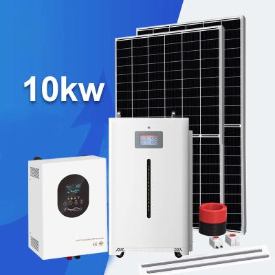 China Efficient Conversion Of 51.2 Volt Lithium Battery 10KW Off Grid Solar Energy Storage System Kit For Home Solar Energy System for sale