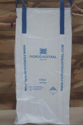 Cina Sacco enorme da 3 tonnellate Super Sack 1000kg Big Ton Big Ton Bag tubolare con cerniera enorme per sabbia in vendita