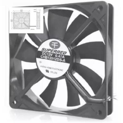 Cina struttura di plastica del fan PBT 94V0 di CC di 150g 120x120x25 12V per il camino elettrico in vendita