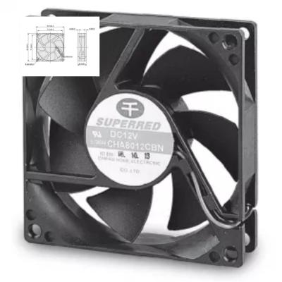 Cina dispositivo di raffreddamento di plastica del CPU del nero della struttura PBT 94V0 della ventola di raffreddamento del nero di CC 12V in vendita