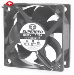 Cina Ventilatore di raffreddamento a corrente continua 12V nero 60x60x20 per disinfettare armadio / riscaldatore / forno a microonde in vendita