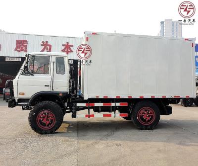 Κίνα Το φορτηγό με κουτί ελαφριάς φορτίας Dongfeng 4x4 με πύλη ανύψωσης και τανκ με κύβους ψεκασμού νερού προς πώληση