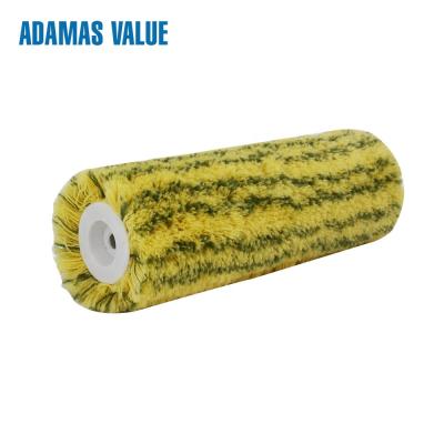 Chine Jaune multi de taille de rouleau de peinture de Chambre de fibre synthétique avec la bande noire à vendre
