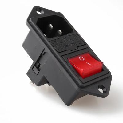 Cina Commutatore maschio del fusibile di spina del modulo dell'entrata di Pin IEC320 C14 dell'incavo di potere di CA C14 10A 250V 3 in vendita