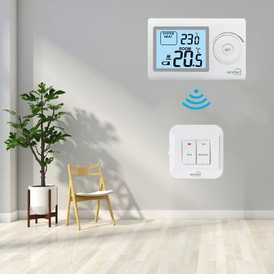 China Termóstato inalámbrico del sitio del sensor 6W 230V RF de NTC para la caldera de gas en venta