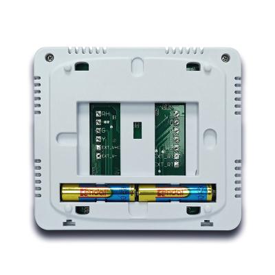 中国 世帯のヒート ポンプの普遍的な補助基層が付いているプログラム可能なワイヤーで縛られた部屋のサーモスタット 販売のため