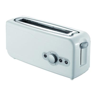 Cina Timing Control Reheat Defrost Automatic Pop Up Plastic Toaster 750W Long Slot 2 Slice in vendita