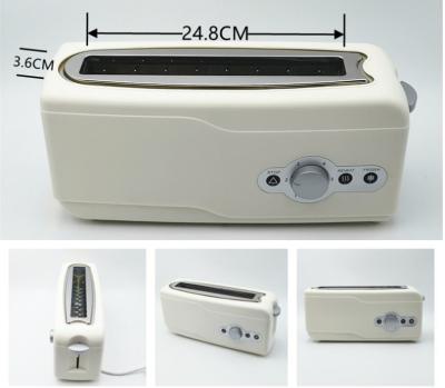Cina Timing Control Reheat Defrost Automatic Pop Up Plastic Toaster 750W Long Slot 2 Slice in vendita