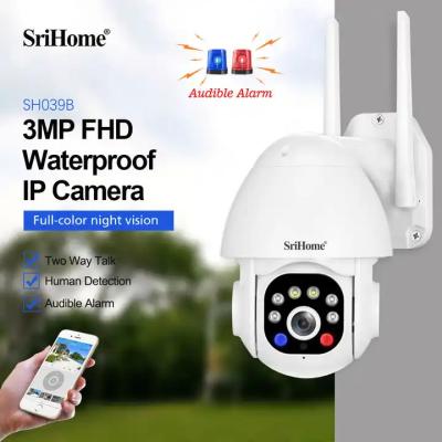 中国 3MP 4mm Lens Two-Way Audio Waterproof SD Card PTZ Alarm Motion Tracking WIFI Baby CCTV Security Camera 販売のため
