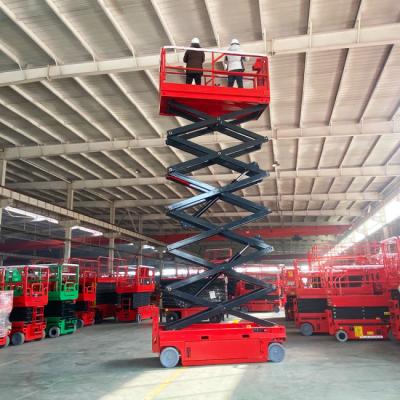 China 8M 10M 12M 14M Full Electric 220V 380V Towable Portable Aerial Work Hydraulic Scissor Lift Platform for sale
