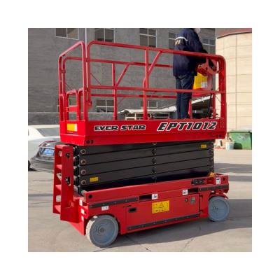 China 8m 10m 12m Portable Scissor Lift Elevator Movable Self propelled Hydraulic Aerial Work Lifting Platform for sale