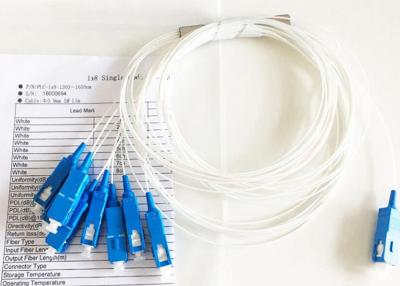Cina Sc a fibra ottica UPC del separatore 1x8 dello SpA del tubo d'acciaio di lan 0.9mm di PON CATV in vendita