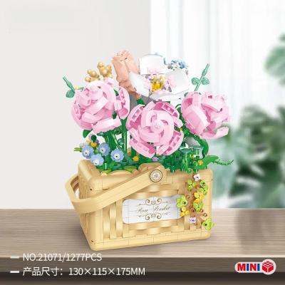 중국 벨 디 미니 입자 빌딩 블록 꽃 바구니 시리즈 교육에 필수품 판매용