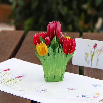 중국 3차원 툴립 인원 카드 로 선생님 을 놀라게 하십시오 판매용