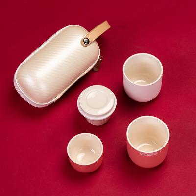 중국 크리에이티브 캡슐 빠른 컵 여행 콩푸 차 세트 그래픽 1색 색상 인쇄 판매용