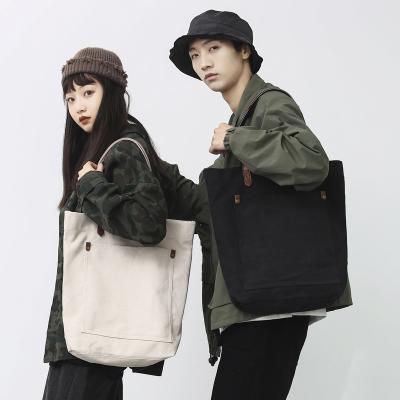 중국 고객 로고 레트로 아트 캔버스 어깨 가방 회사 이벤트 선물용 미니멀리즘 디자인 판매용