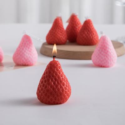 중국 이 맞춤형 딸기 아로마테라피 촛불으로 책상에 색을 추가 판매용