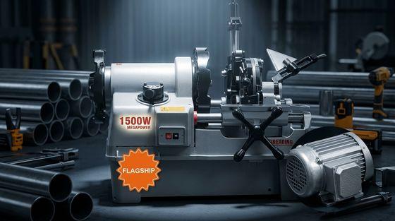 Pipe threading machine for industrial threading