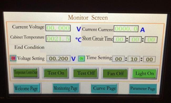 3KW電池の試験装置、1000A温度調整された外的な短絡のテスター0