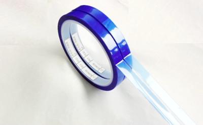 China Adhesión al respaldo de 50 Oz/in y resistencia a la ruptura de 20N/cm cinta de color azul en venta