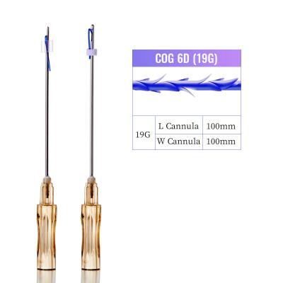 Cina Prodotto di bellezza di vendita più caldo della Corea 360 L a spirale filo dell'ascensore del dente 6D di 19G 100mm PDO per la grinza profonda in vendita