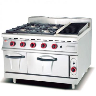 Cina Forno per panetteria commerciale del gas naturale, 4 bruciatore Lava Rock Grill in vendita