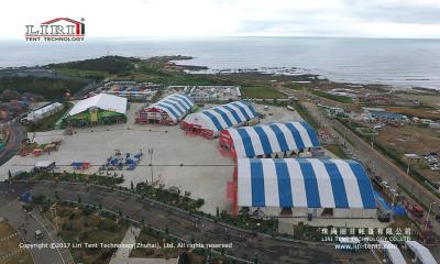 Cina Tenda di alluminio & variopinta del poligono del PVC con il tetto variopinto per l'evento di festival della birra in vendita