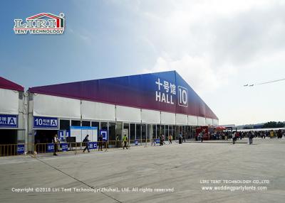 中国 50x140m Airshowのための白いポリ塩化ビニールのサイドウォールが付いている大きい展覧会のテント 販売のため