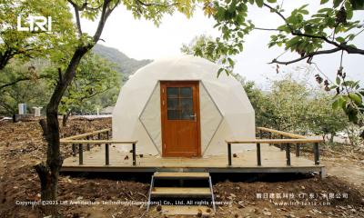 中国 5つの星のホテル リゾートのための鋼鉄Q235ハーフドームGlampingテント 販売のため