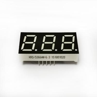 중국 0.56 인치 3 자리 흰색 7 세그먼트 LED 디스플레이 모듈 판매용
